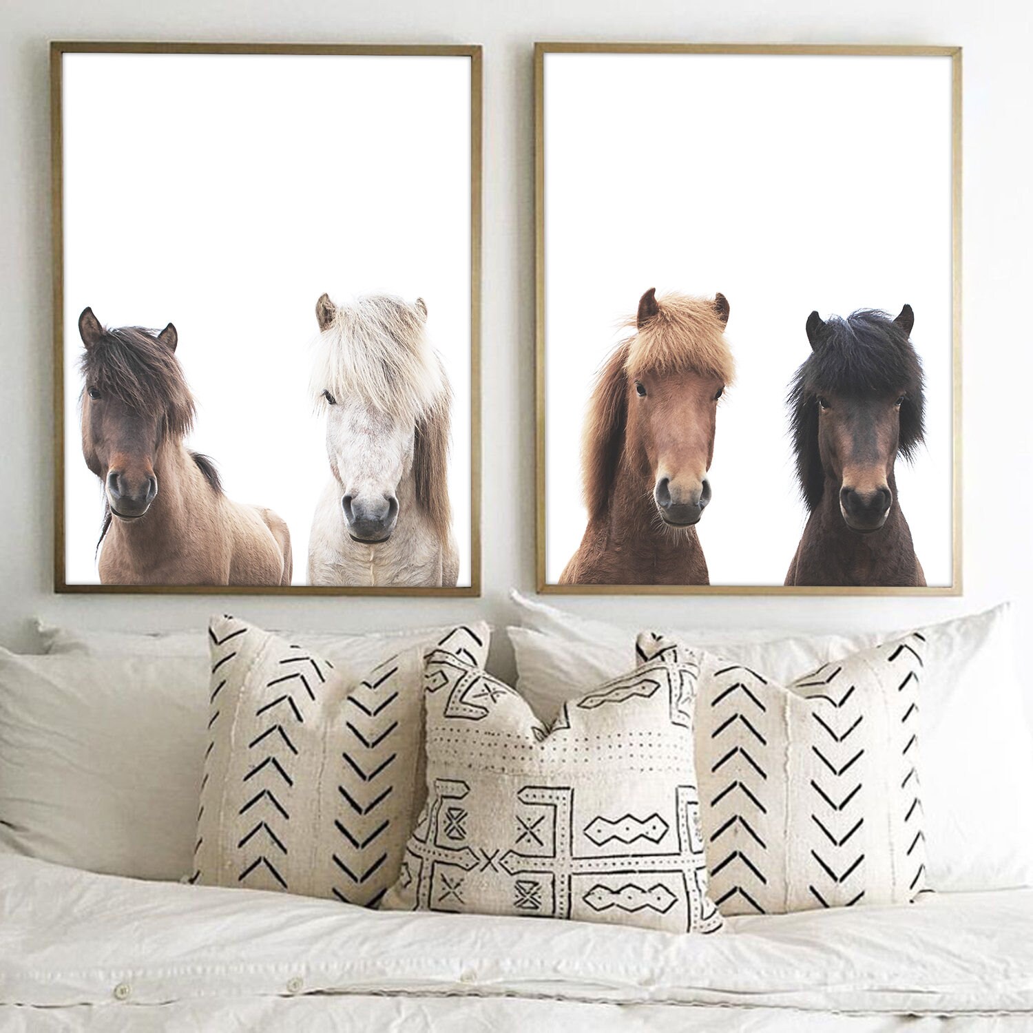 Horses Print Set of 2 Farmhouse Prints Horse Printable Art - Etsy