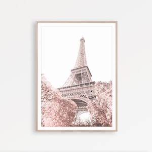 Paris Wall Art Print Set: Blush Pink Girls Room Decor, French Poster ...