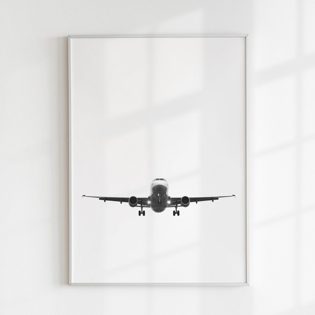 Airplane Print Minimalist Wall Art Travel Printable Aircraft Poster ...