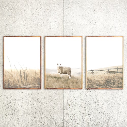 Farmhouse Art Print Neutral Wall Art Rustic Print Farm House - Etsy