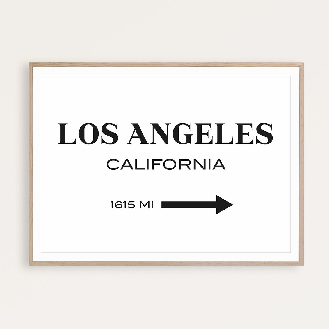 Los Angeles Print Los Angeles Poster California Wall Art California ...