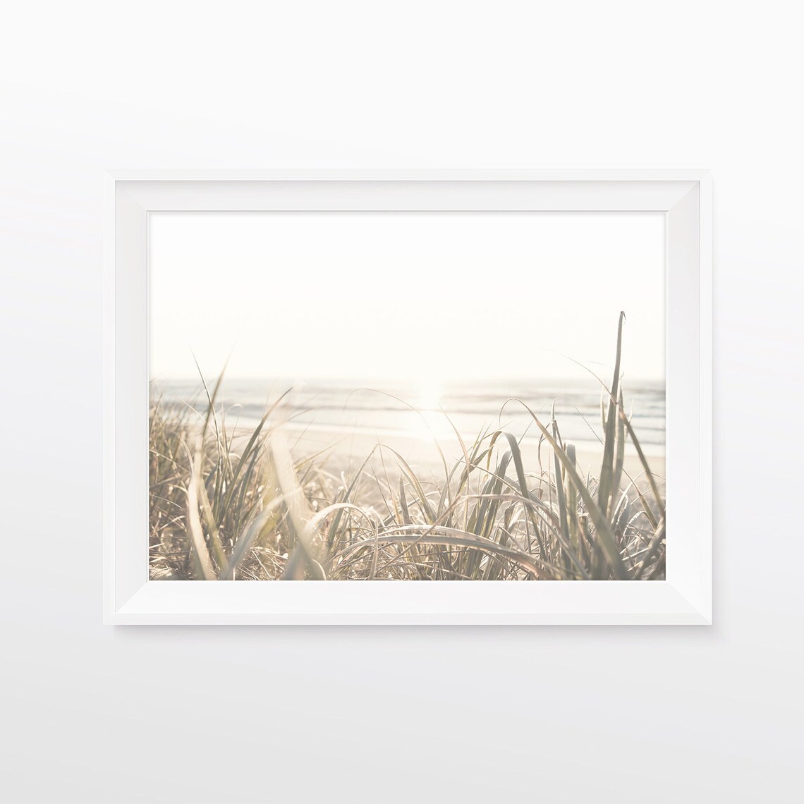 Ocean Print Earth Tone Wall Art Muted Print Pale Beach Print | Etsy