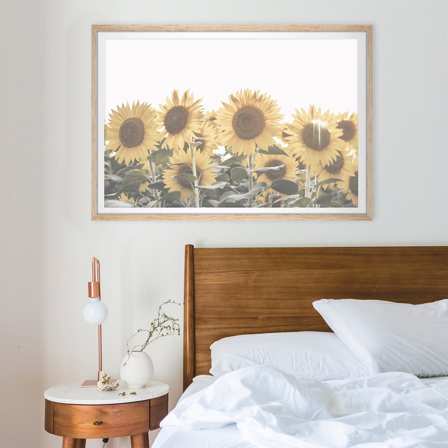 Sunflower Print Farmhouse Printable Botanical Print Sunflower | Etsy