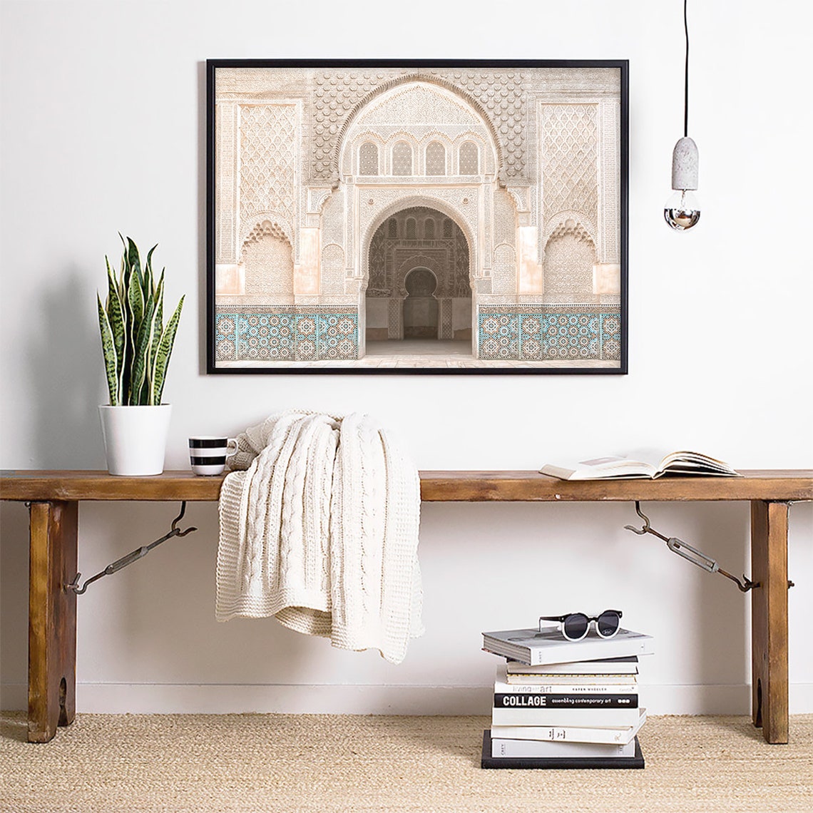 Moroccan Architecture Print, Beige Boho Wall Art, Arabic Decor, Poster ...