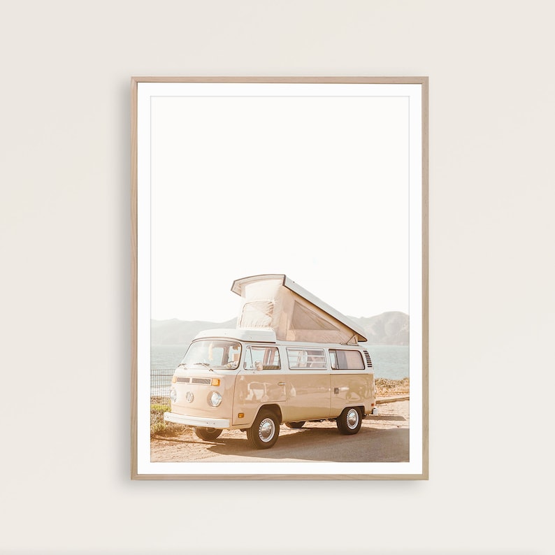 Set of 3 Surf Prints Coastal Beach Decor Surfboard Art VW Bus | Etsy