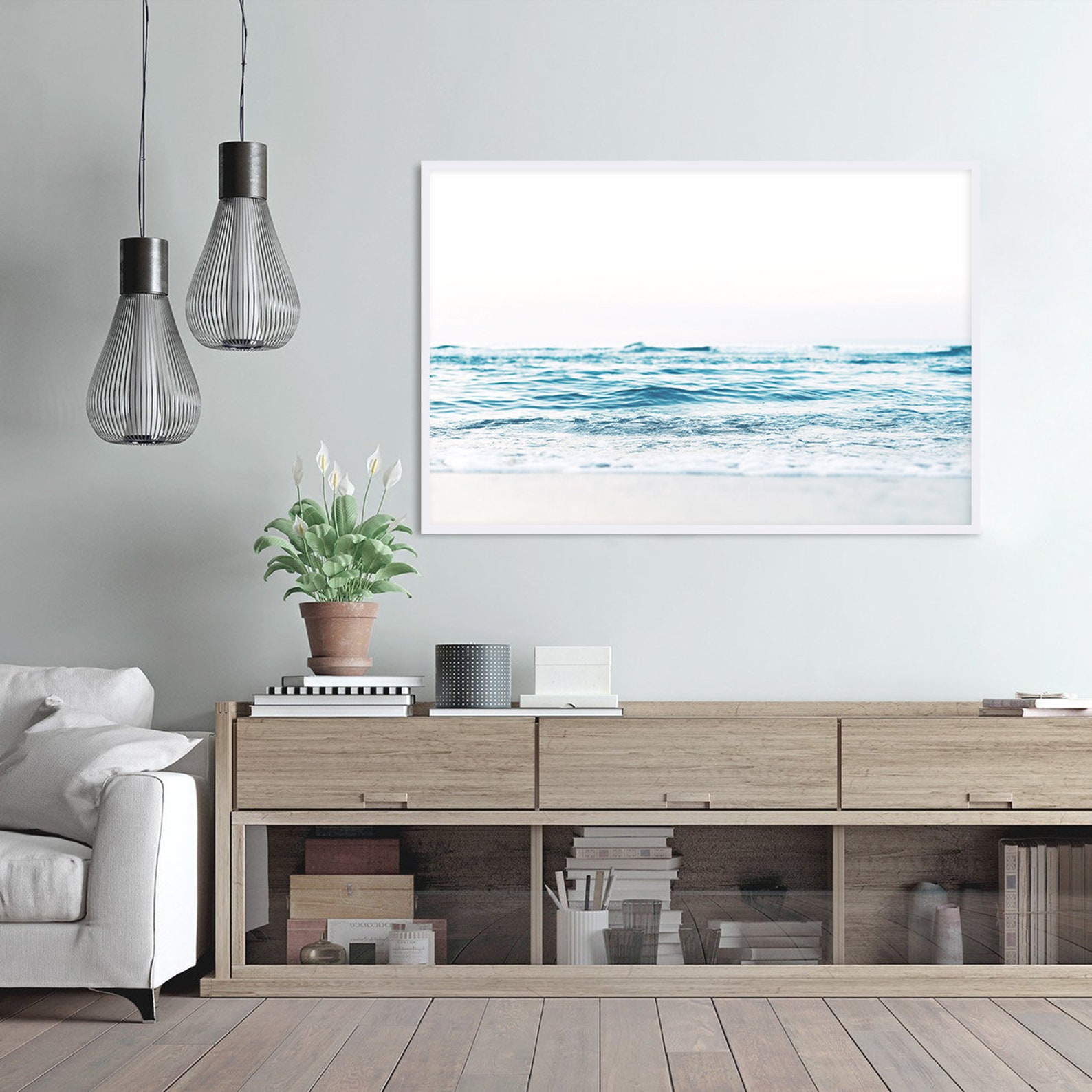 Ocean Print Coastal Print Beach Print Digital Print Large Wall - Etsy