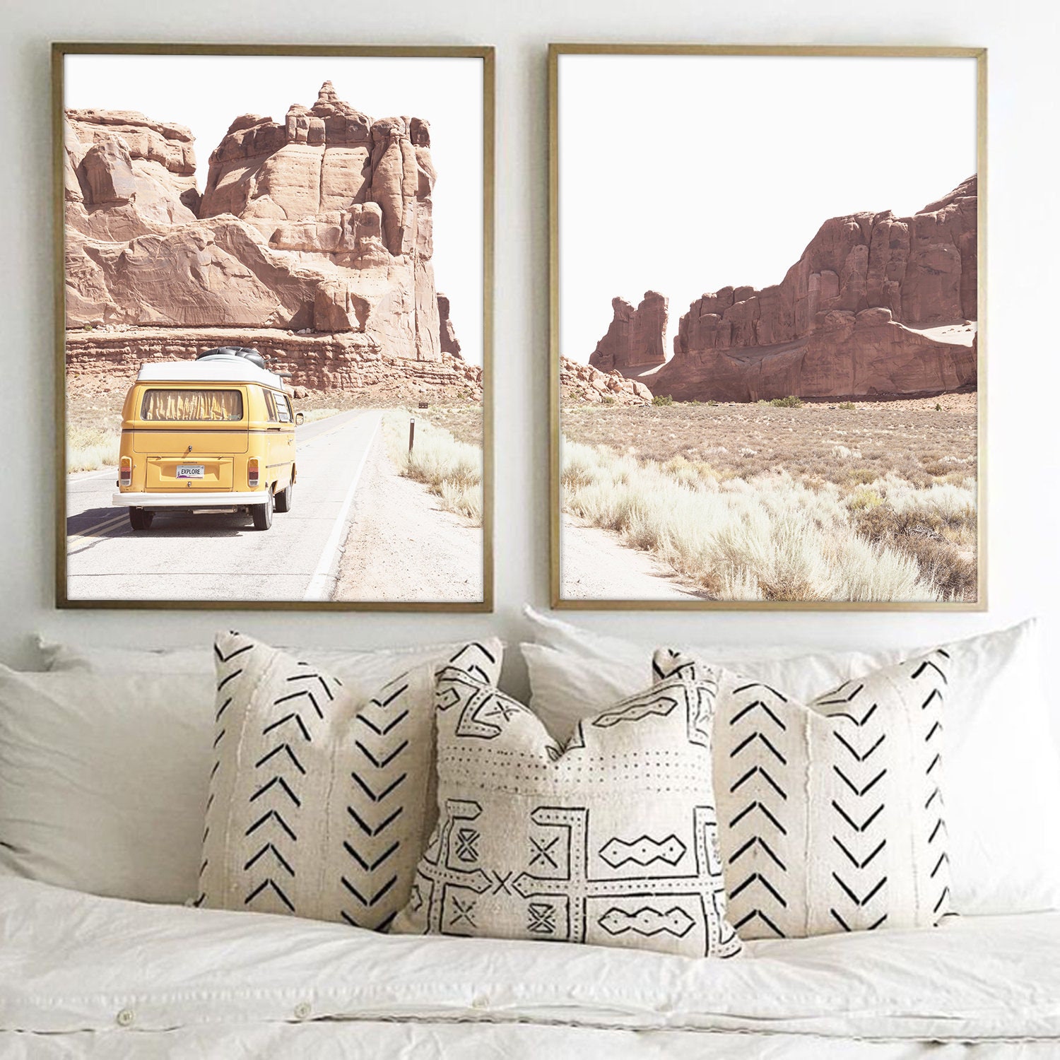 Retro Van Print Set of 2 Prints Boho Decor Desert Print | Etsy