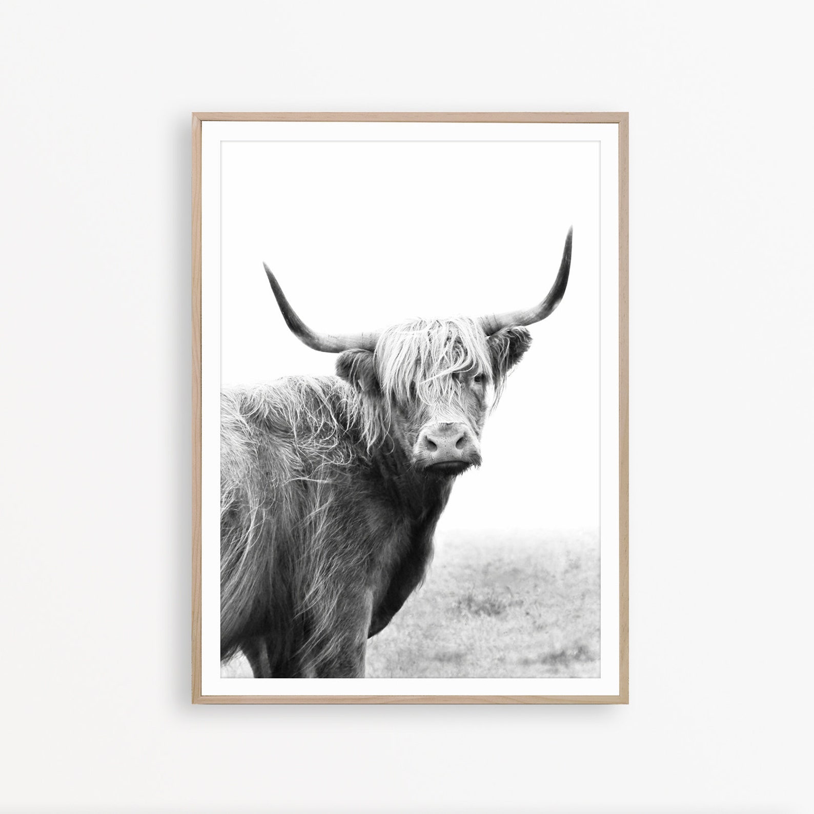 Farmhouse Print Highland Cow Print Farm Poster Rustic Print | Etsy