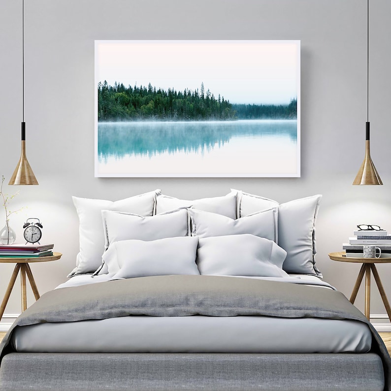 Landscape Print Lake Art Print Nature Decor Nordic Print - Etsy