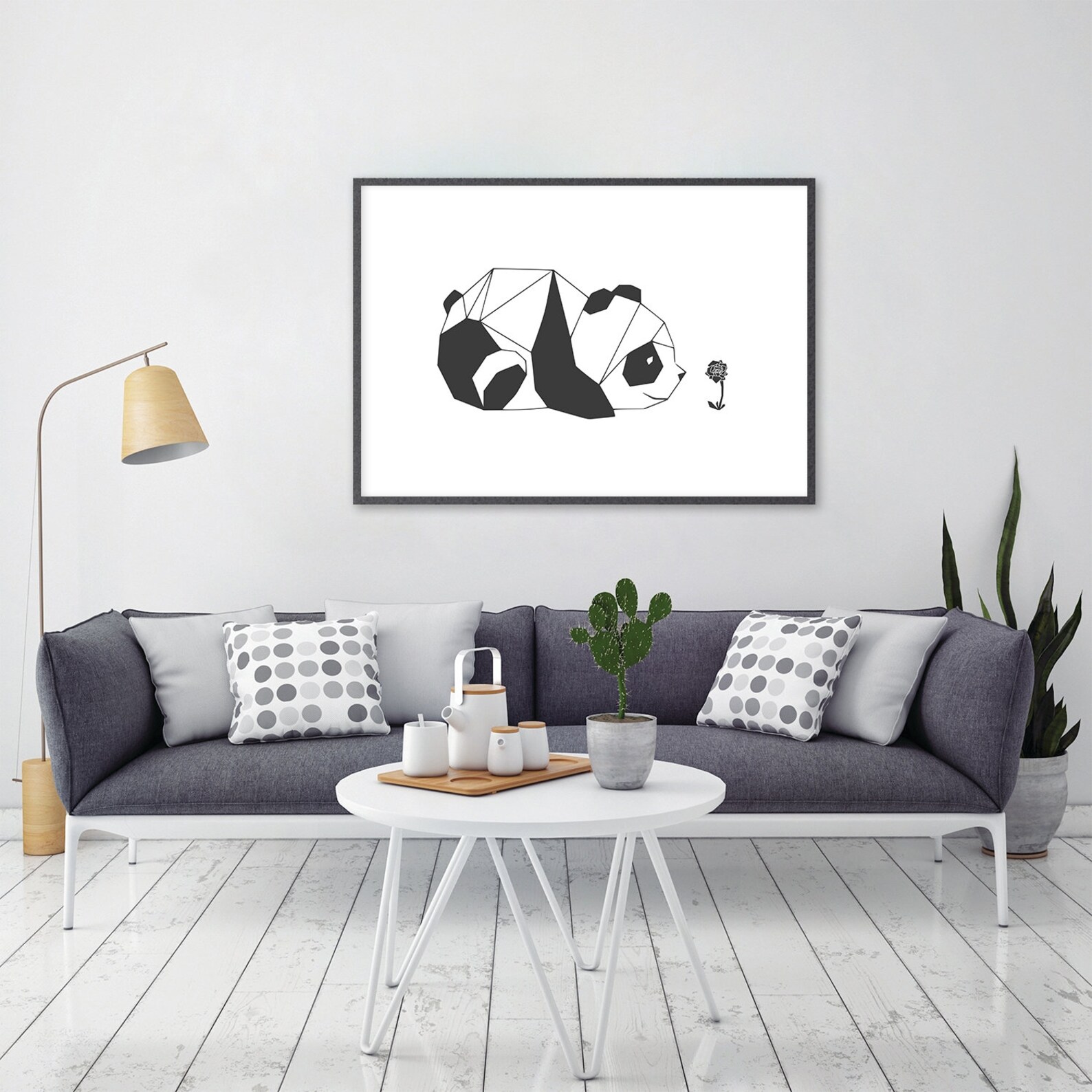 Panda Print Panda Bear Print Panda Art Geometric Animal Print - Etsy