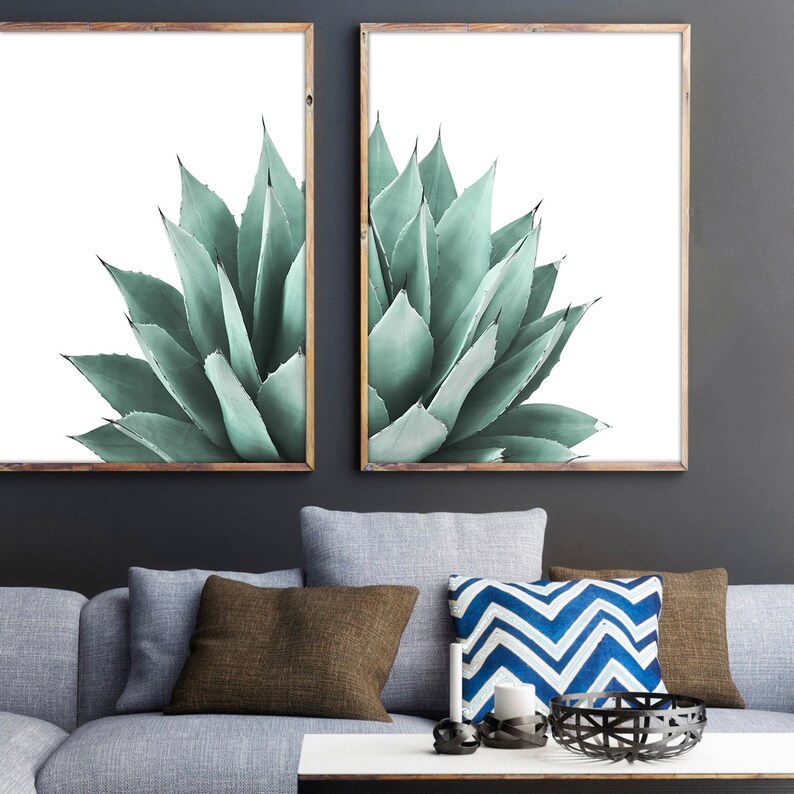 Agave Print Cactus Print Set of 2 Botanical Prints Cactus - Etsy