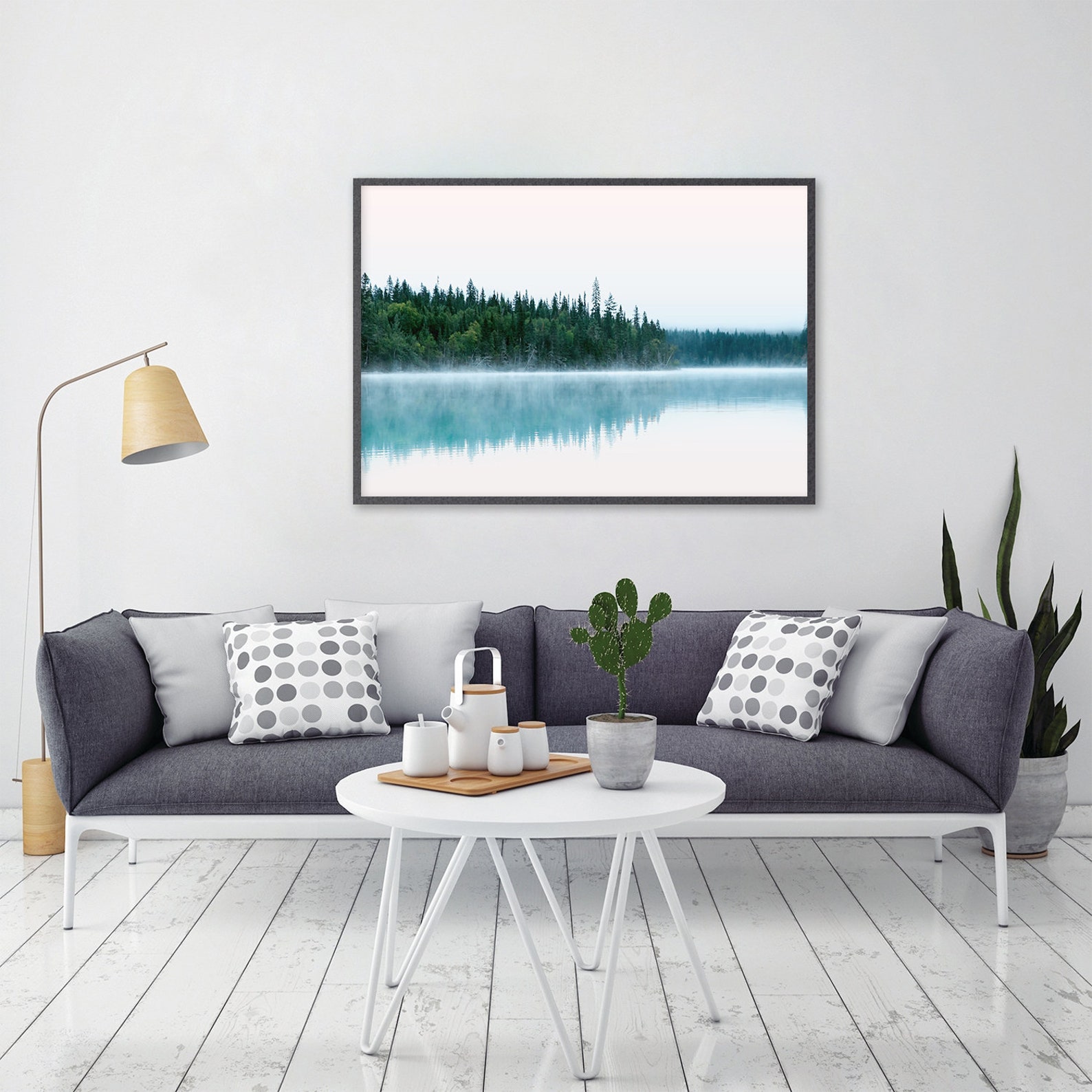 Landscape Print Lake Art Print Nature Decor Nordic Print | Etsy