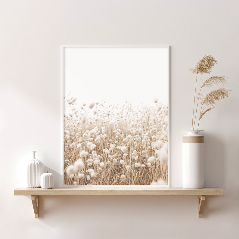 Dried Grass Print Botanical Poster Farmhouse Printable Wall - Etsy
