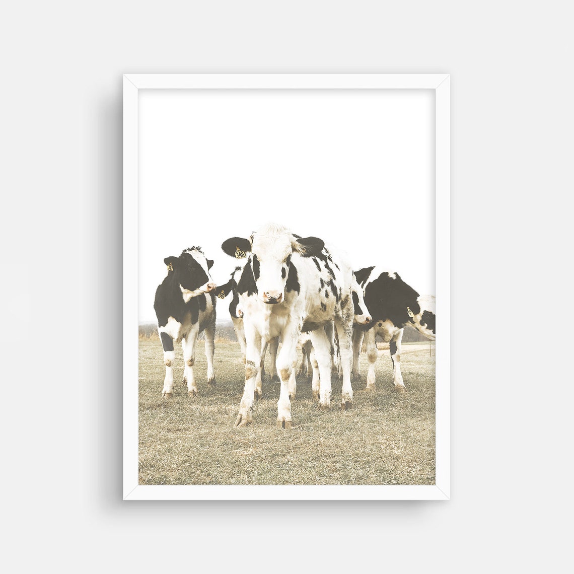 Cow Print Rustic Farmhouse Kitchen Decor Cow Wall Art | Etsy