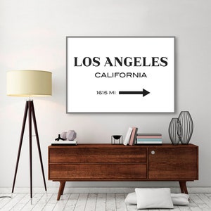 Los Angeles Print Los Angeles Poster California Wall Art California ...