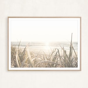 Ocean Print Earth Tone Wall Art Muted Print Pale Beach Print Natural ...