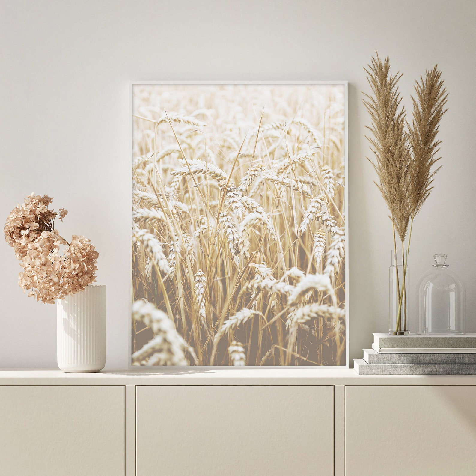 Wheat Field Print Farmhouse Art Print Farm House Decor Country | Etsy