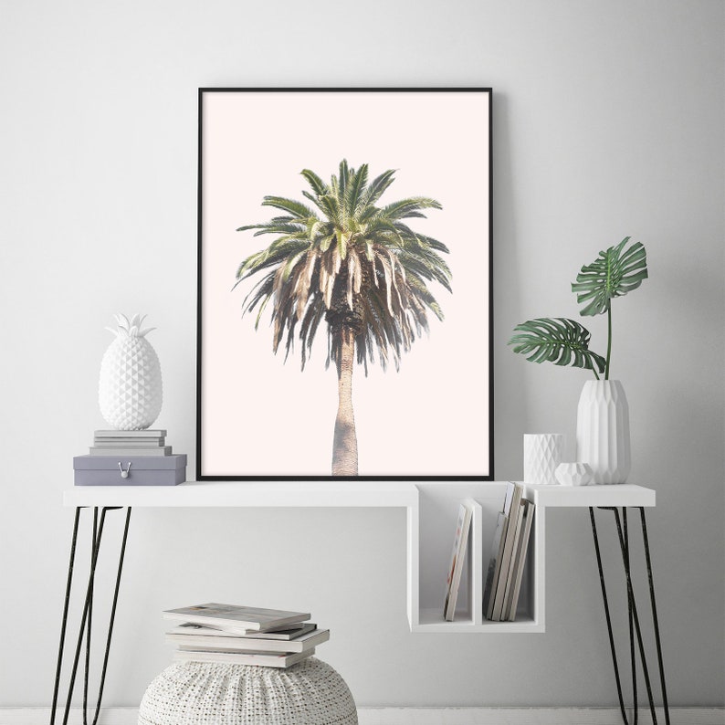 Palm Tree Print Beach Decor Tropical Art Print California Wall Etsy