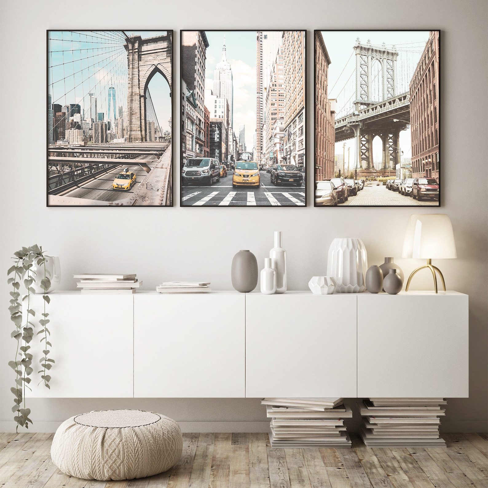 NYC Print Set of 3 Prints New York City Poster 3 Piece Wall - Etsy