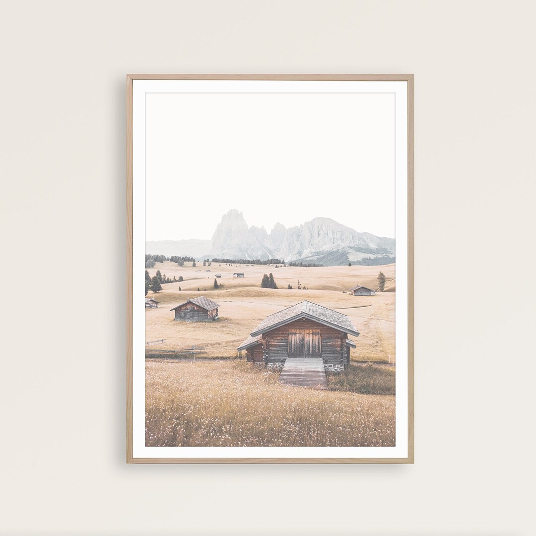 Barn Print Farmhouse Decor Rustic Art Print Neutral Wall Decor Farm ...