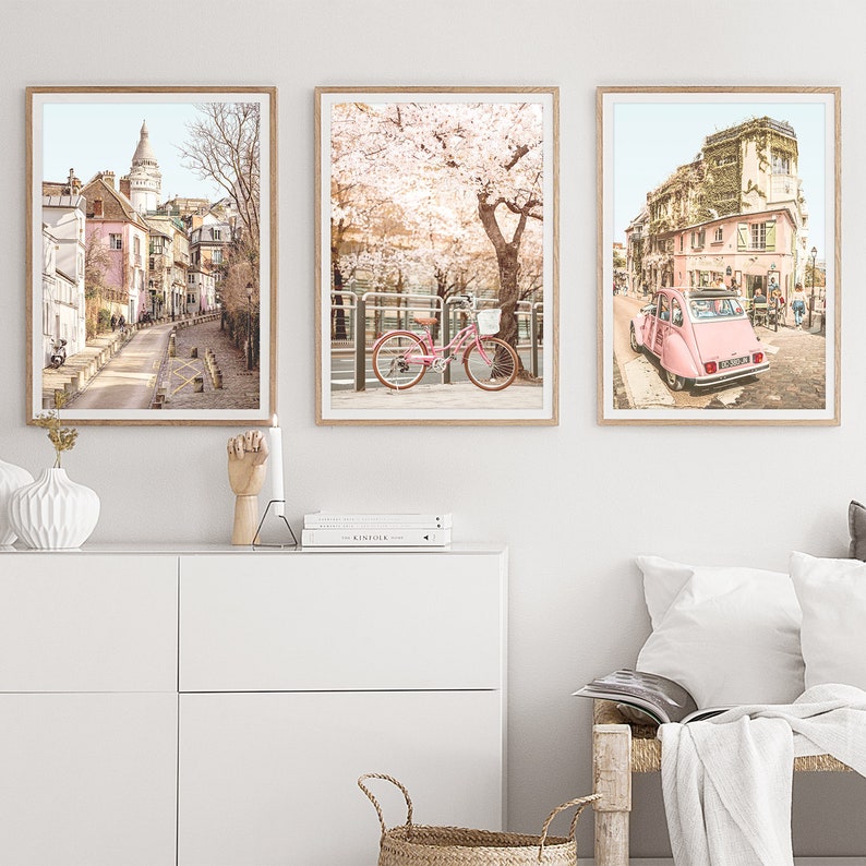 France Wall Art Set of 3 Posters Paris Print Pastel Decor - Etsy