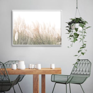 Farmhouse Printable Boho Wall Art Pampas Grass Print Rustic Wall Decor ...