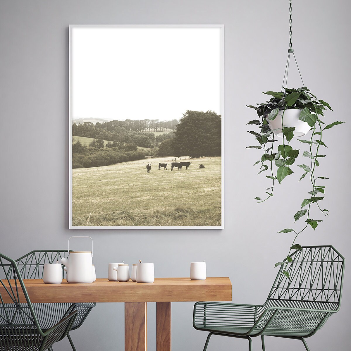 Cow Print Country Home Decor Rustic Printable Farmhouse Print | Etsy