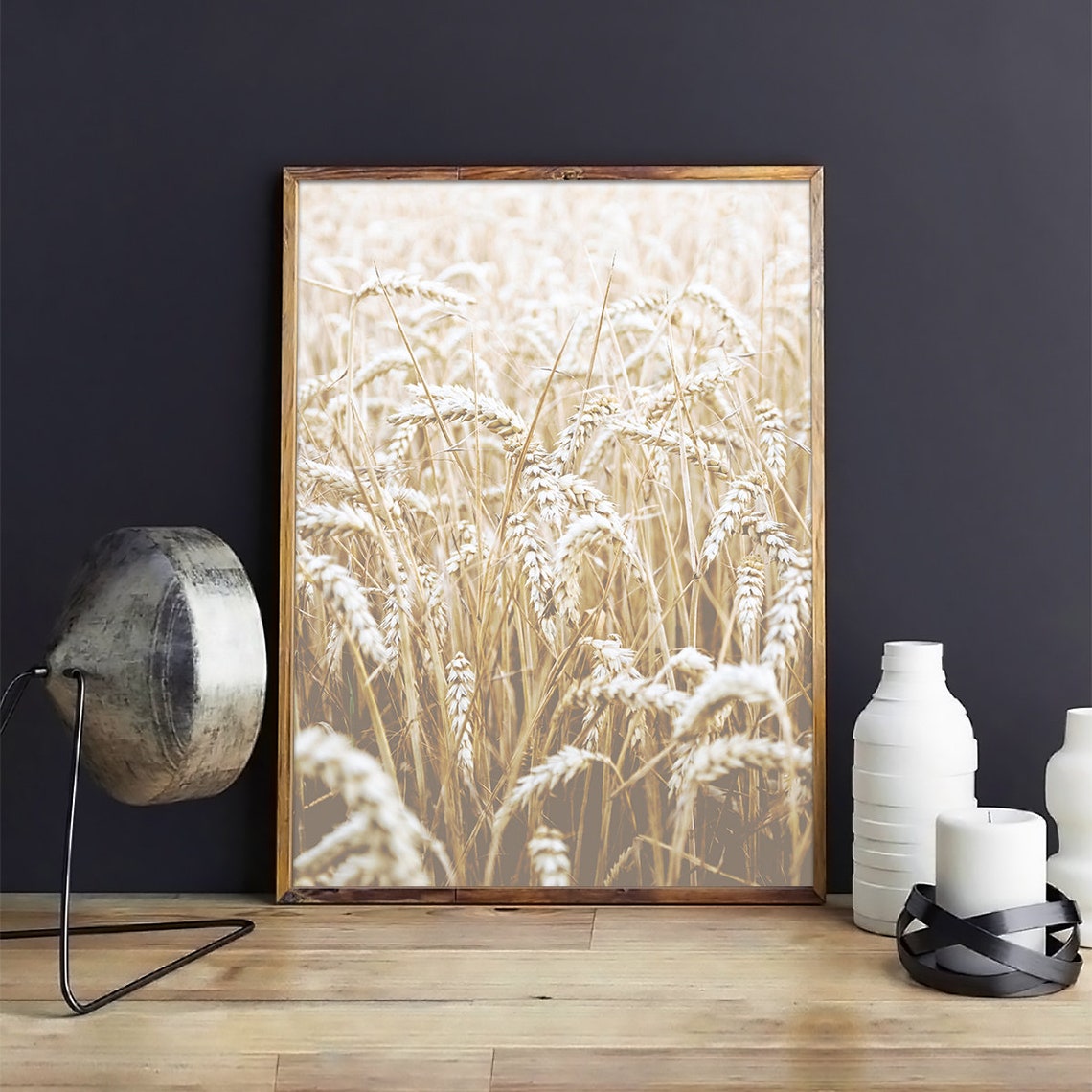 Wheat Field Print Farmhouse Art Print Farm House Decor Country - Etsy