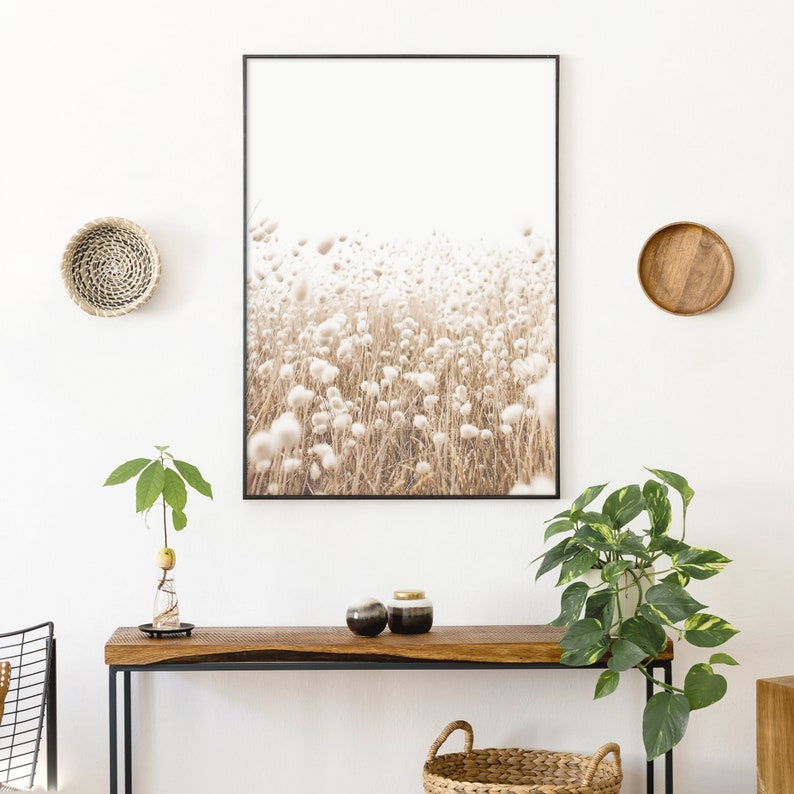 Dried Grass Print Botanical Poster Farmhouse Printable Wall - Etsy