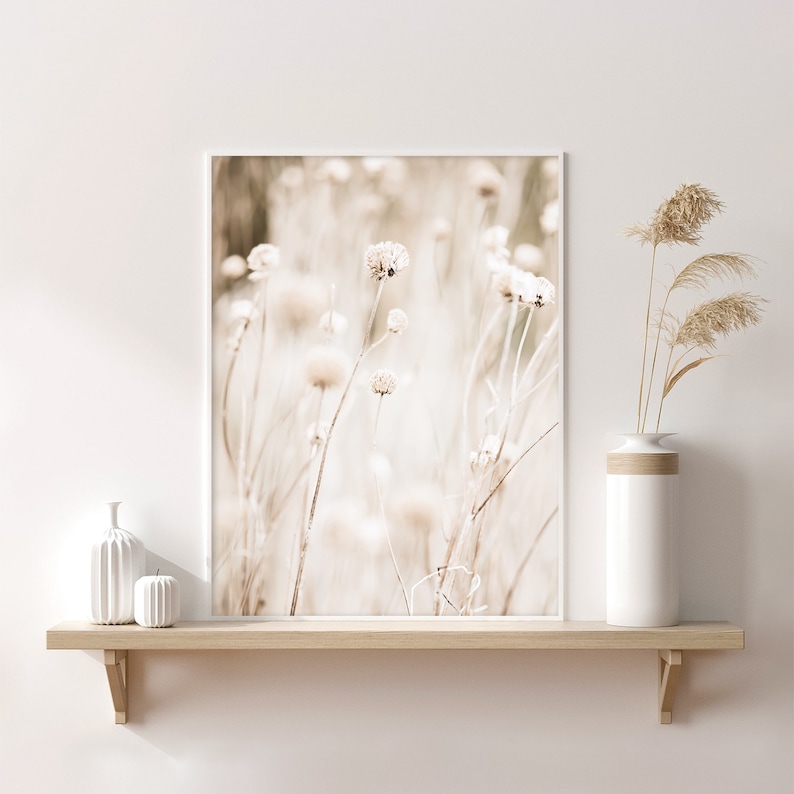 Neutral Wall Art Farm House Decor Rustic Art Botanical Print | Etsy