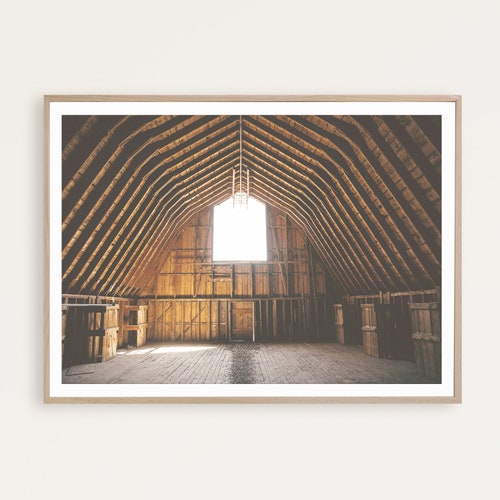 Farmhouse Art Print Neutral Wall Art Rustic Print Farm House - Etsy