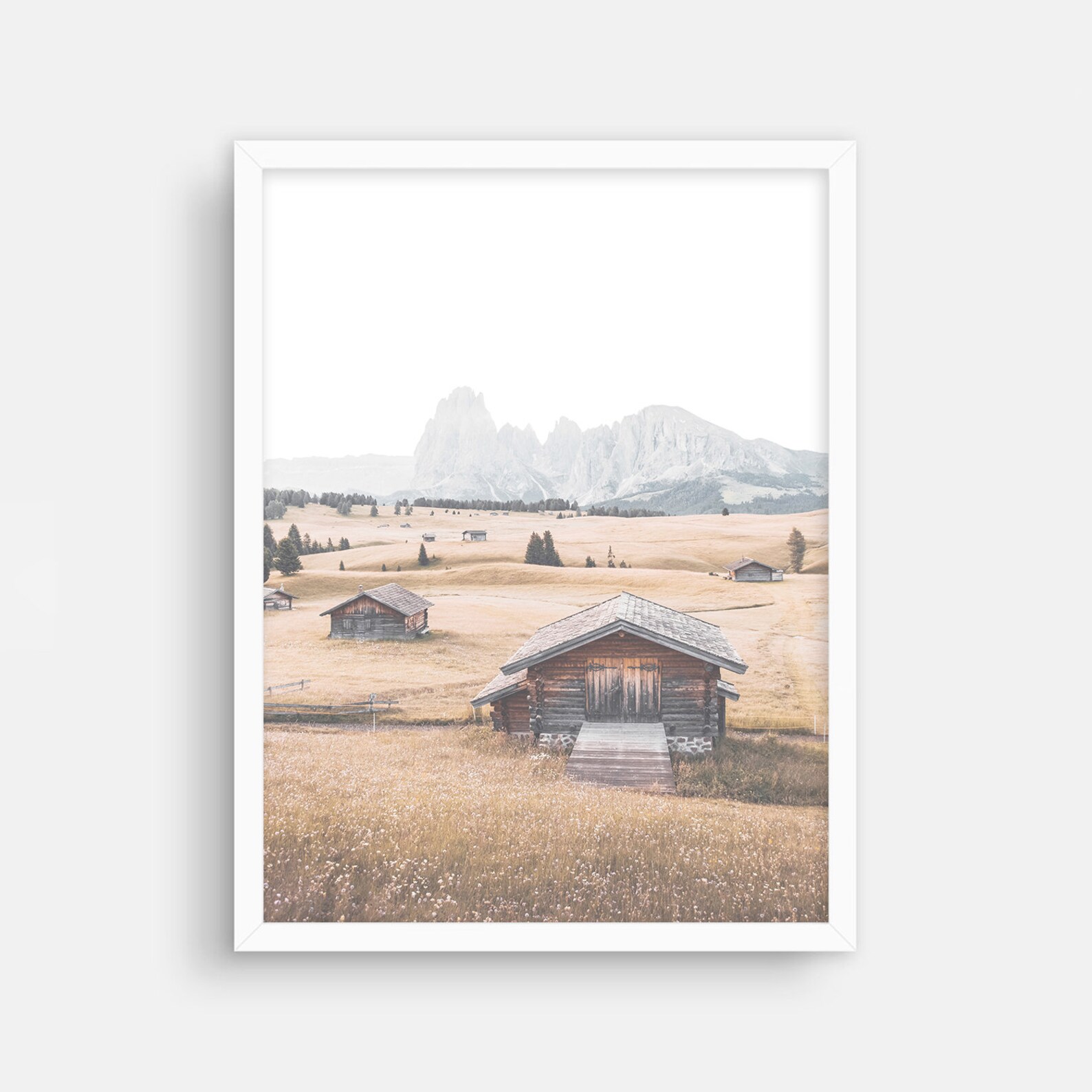 Barn Print Farmhouse Decor Rustic Art Print Neutral Wall Decor | Etsy