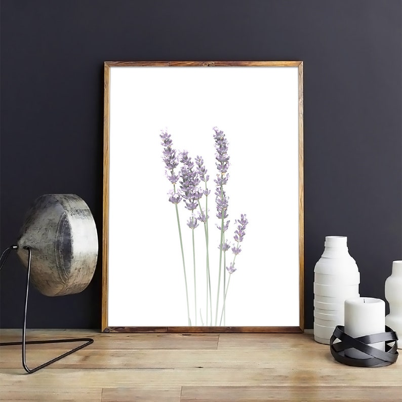 Lavender Wall Art Farmhouse Print Botanical Wall Art Floral Print ...