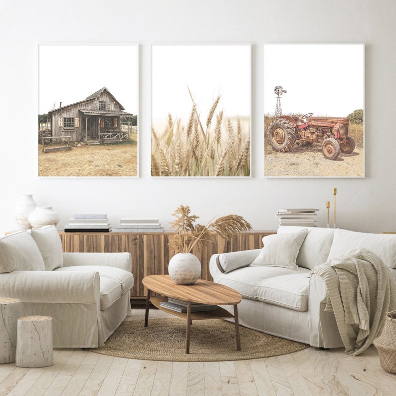 Set of 3 Farm Prints Rustic Wall Decor Farmhouse Print Set 3 - Etsy