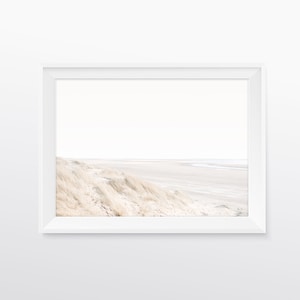 Neutral Beach Print Large Ocean Poster Coastal Decor Bedroom Boho Decor ...