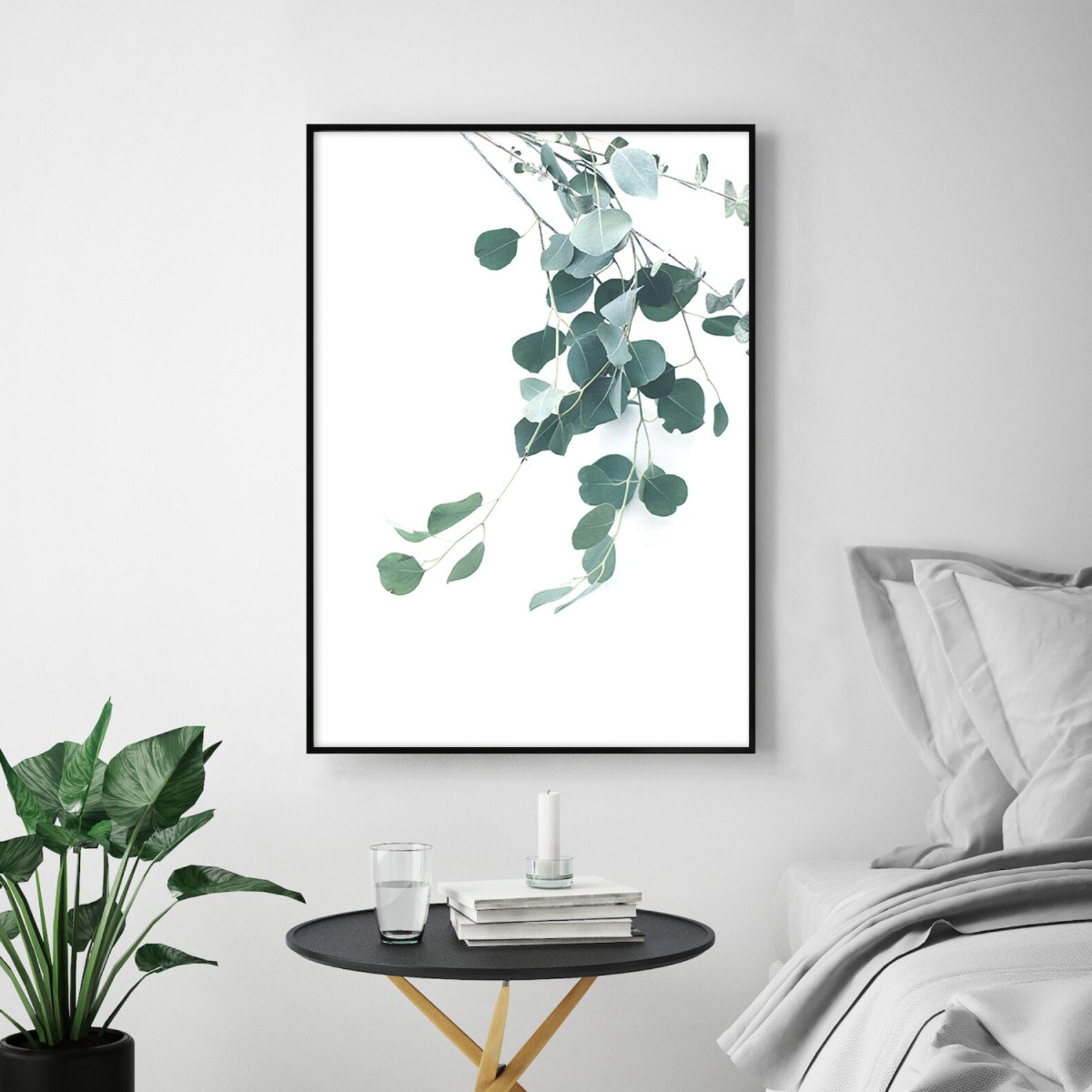 Eucalyptus Print Botanical Print Mint Green Wall Art - Etsy