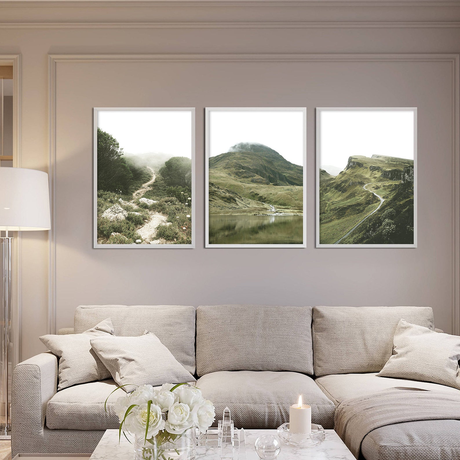 Landscape Prints Set of 3 Posters Scandinavian Wall Art - Etsy