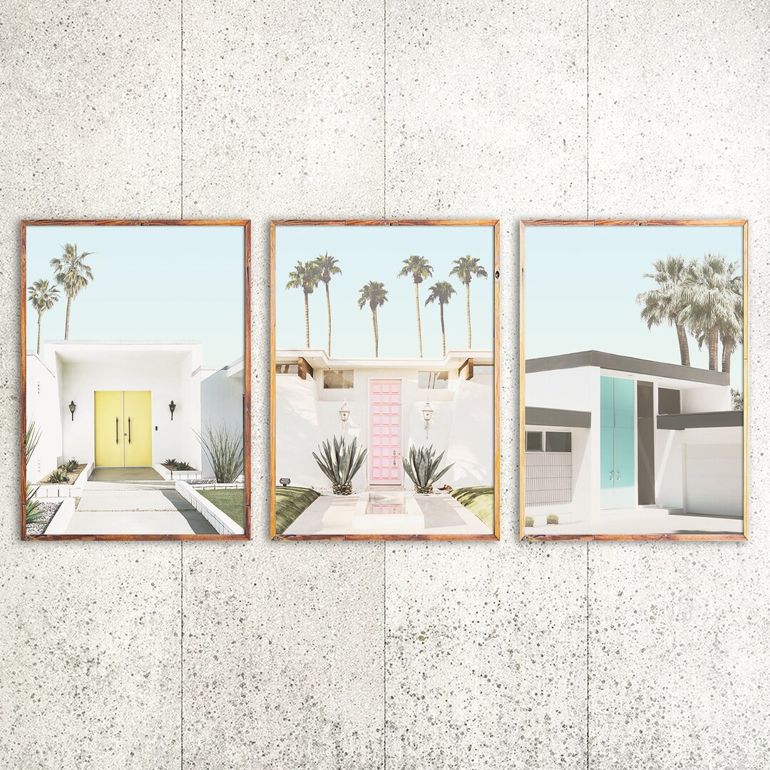 Palm Springs Print Tropical Wall Art California Poster Palm Tree Wall ...