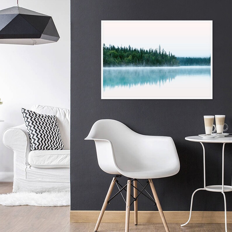 Landscape Print Lake Art Print Nature Decor Nordic Print - Etsy