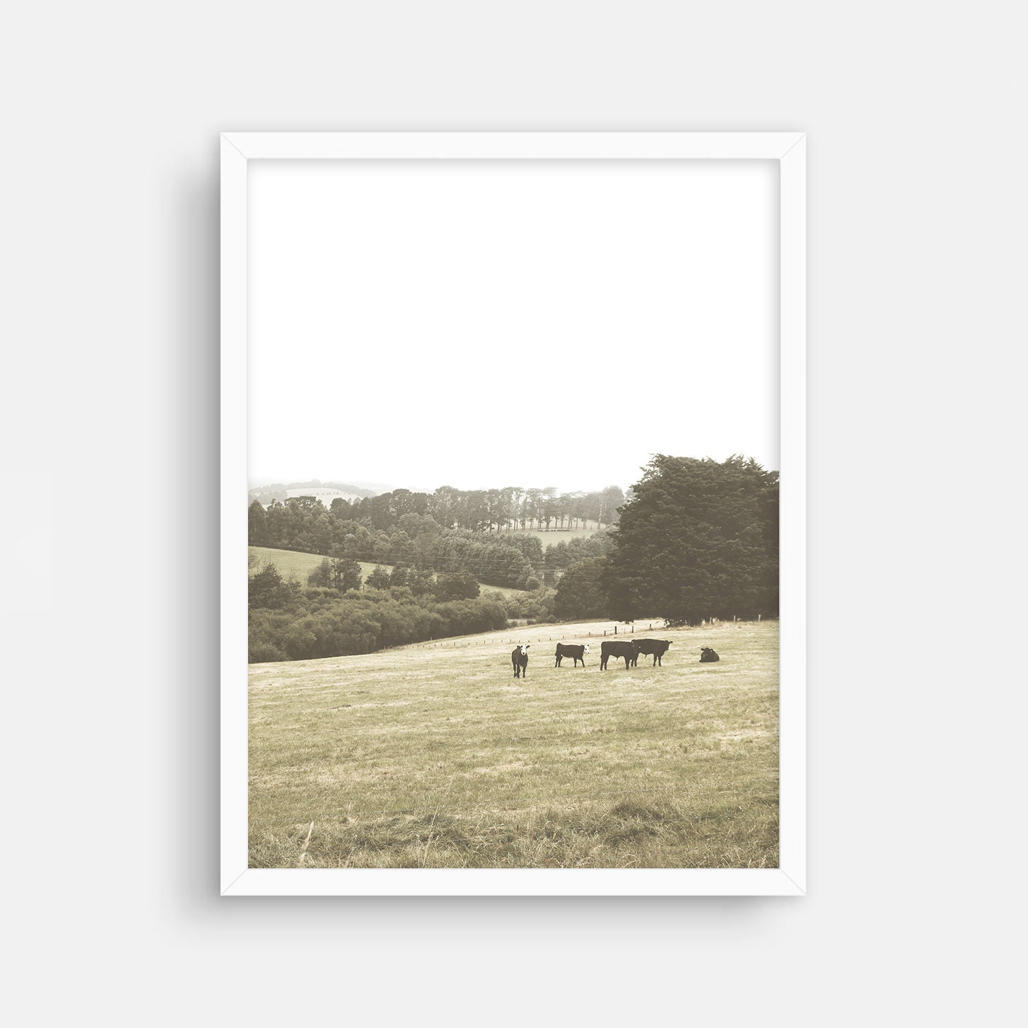 Cow Print Country Home Decor Rustic Printable Farmhouse Print | Etsy