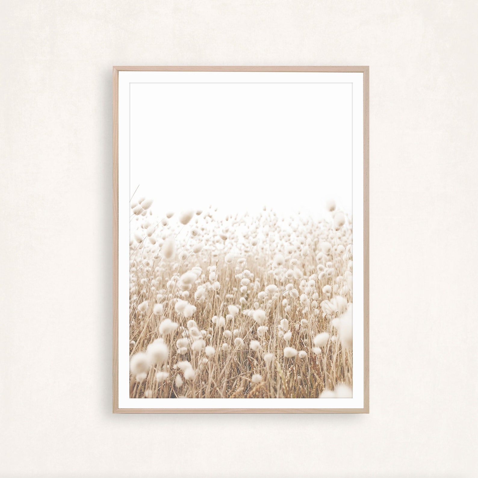 Dried Grass Print Botanical Poster Farmhouse Printable Wall | Etsy
