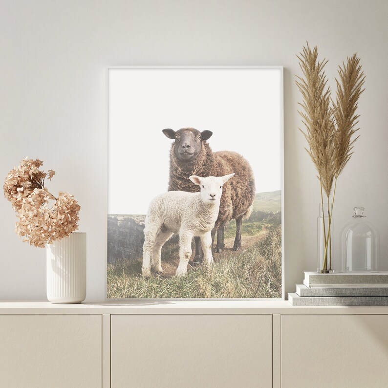 Sheep Art Print Farmhouse Printable Country Wall Decor Rustic - Etsy ...
