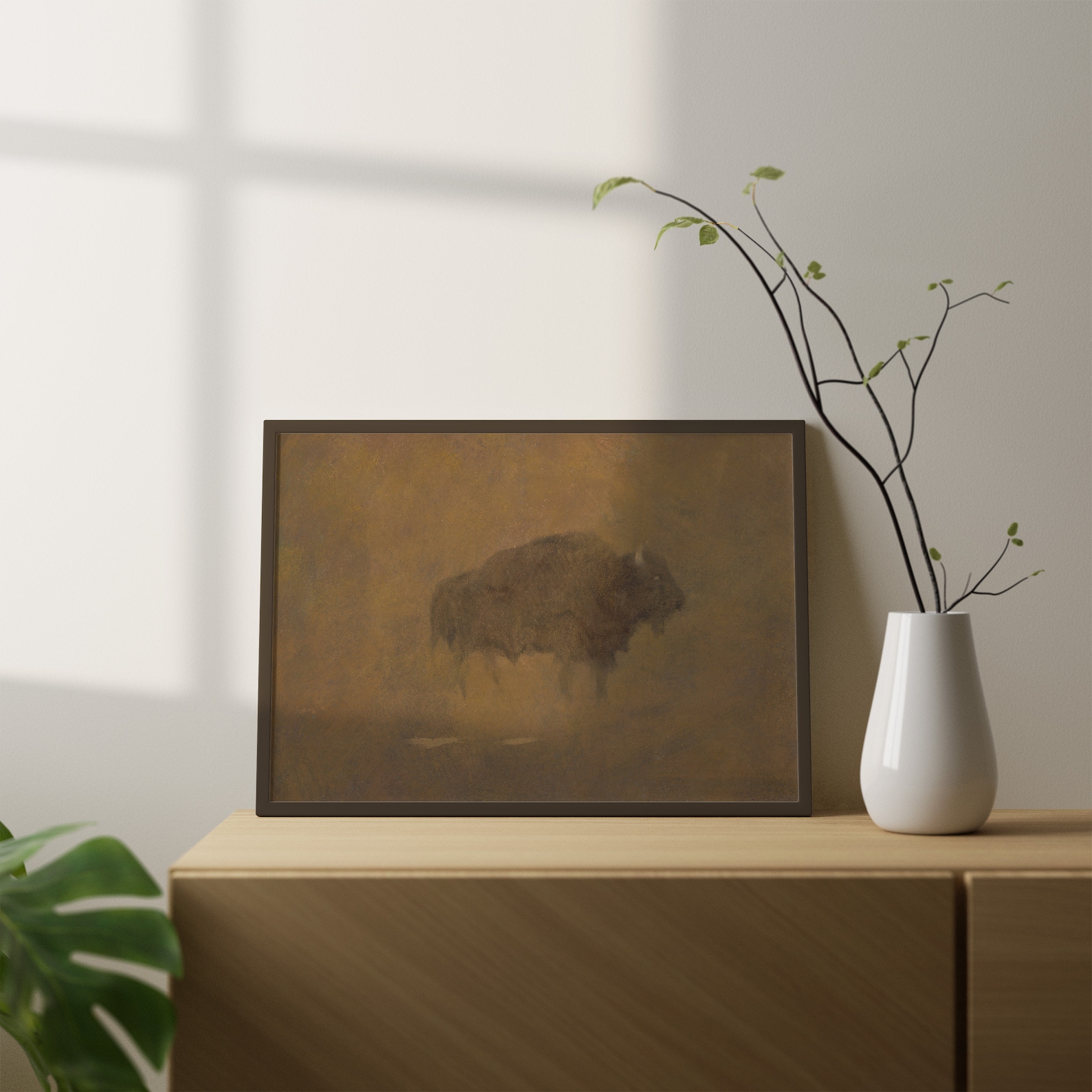 Vintage Buffalo Art Print: Western Ranch Decor, Southwestern Wall Art ...
