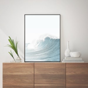 Ocean Print Set of 3 Posters Neutral Beach Print Boho Wall Decor Above ...