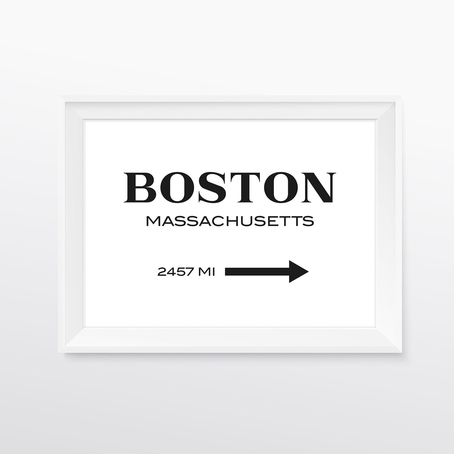 Boston Print Boston Wall Art US City Print Massachusetts Wall - Etsy