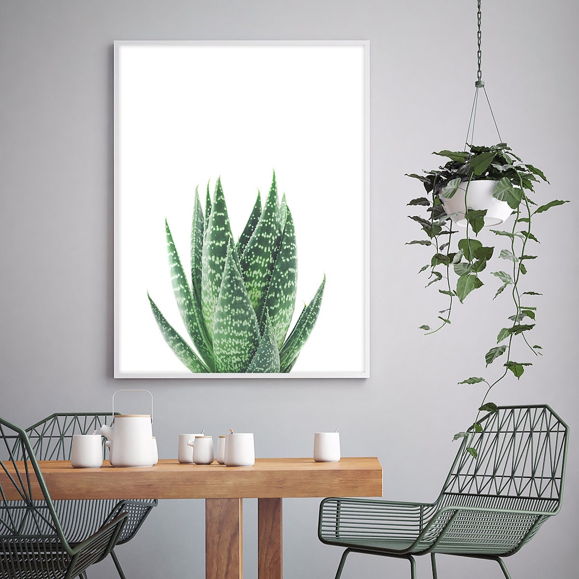Aloe Vera Print Succulent Poster Wall Decor Cactus Print Plant | Etsy