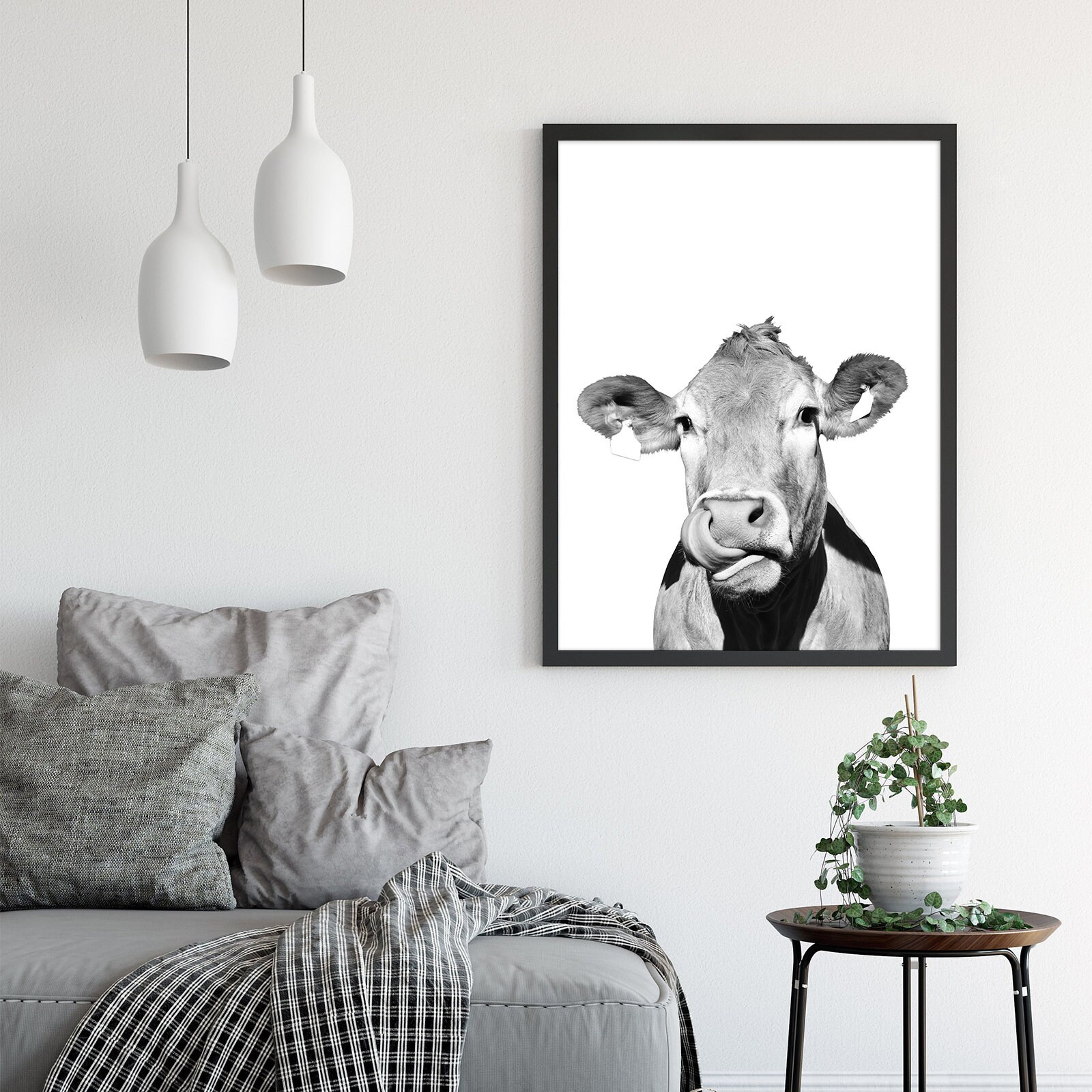 Koe Print boerderij muur Decor koe Wall Art Farm Decor moderne | Etsy