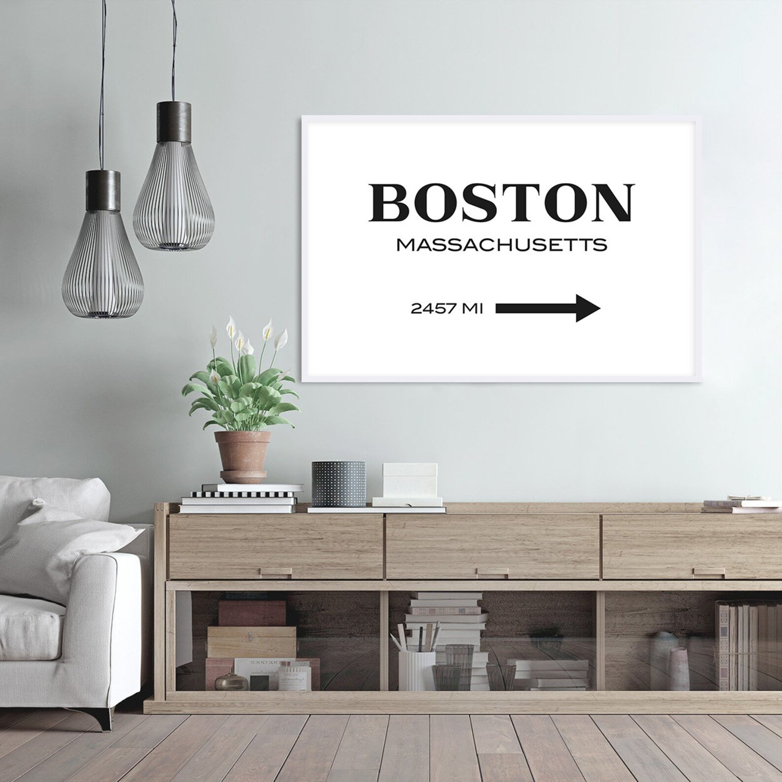 Boston Print Boston Wall Art US City Print Massachusetts Wall | Etsy