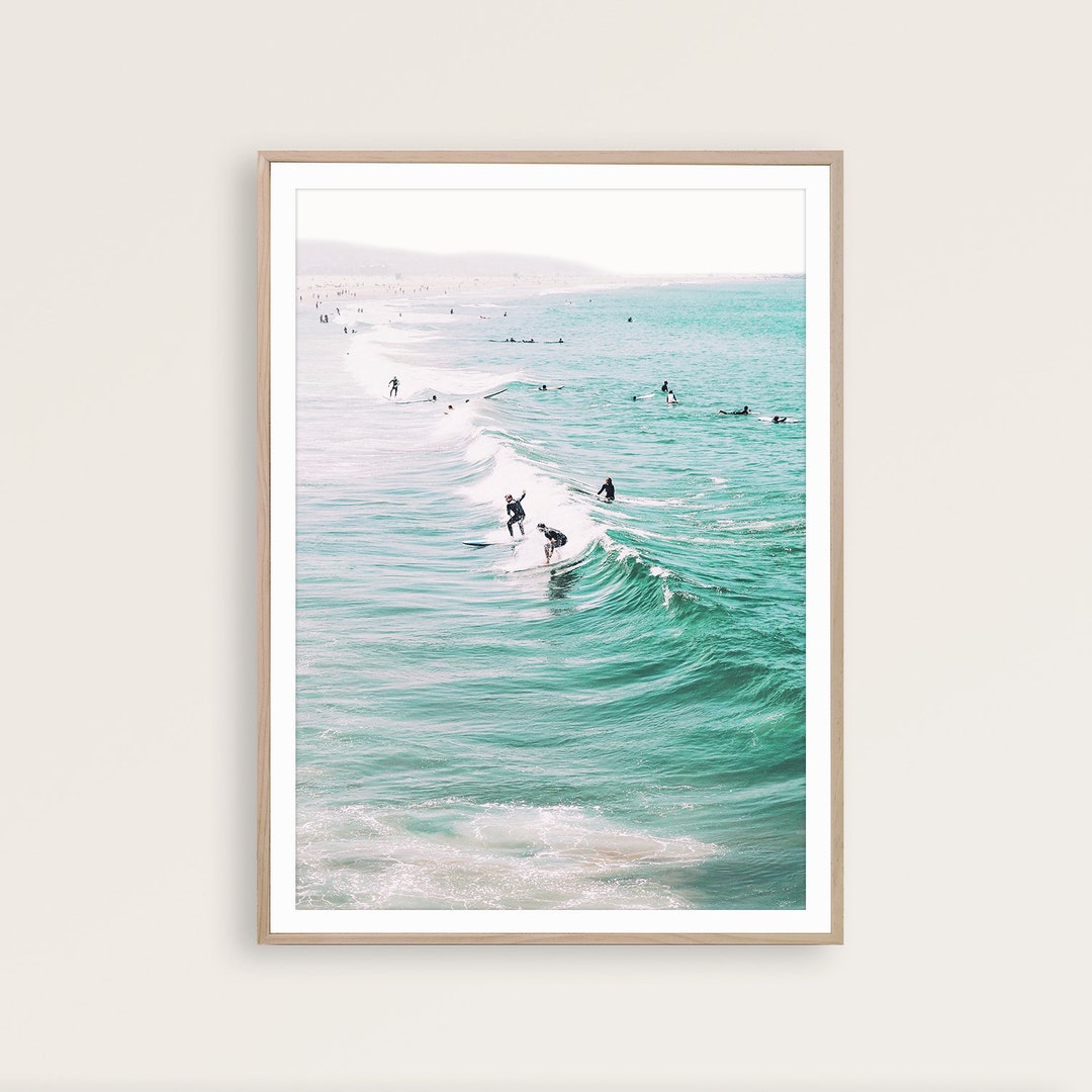 Surf Poster Ocean Printable Surfer Art Surf Print Beach Wall Decor Surf ...