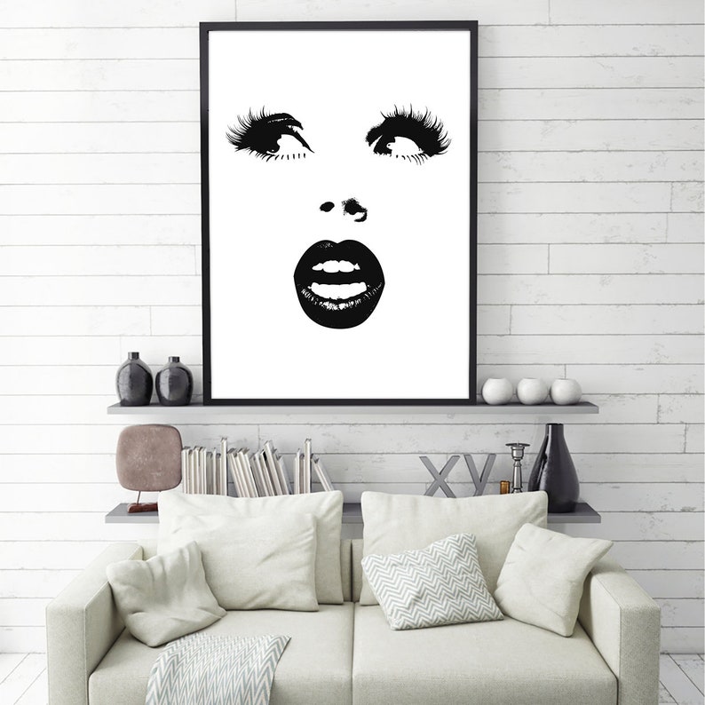 Fashion Art Lips Wall Art Makeup Room Decor Lips Wall Art | Etsy